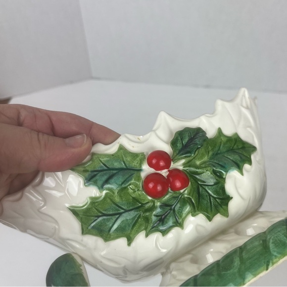 Lefton | Holiday | Vintage 7s Lefton China Holiday Holly Sleigh | Poshmark